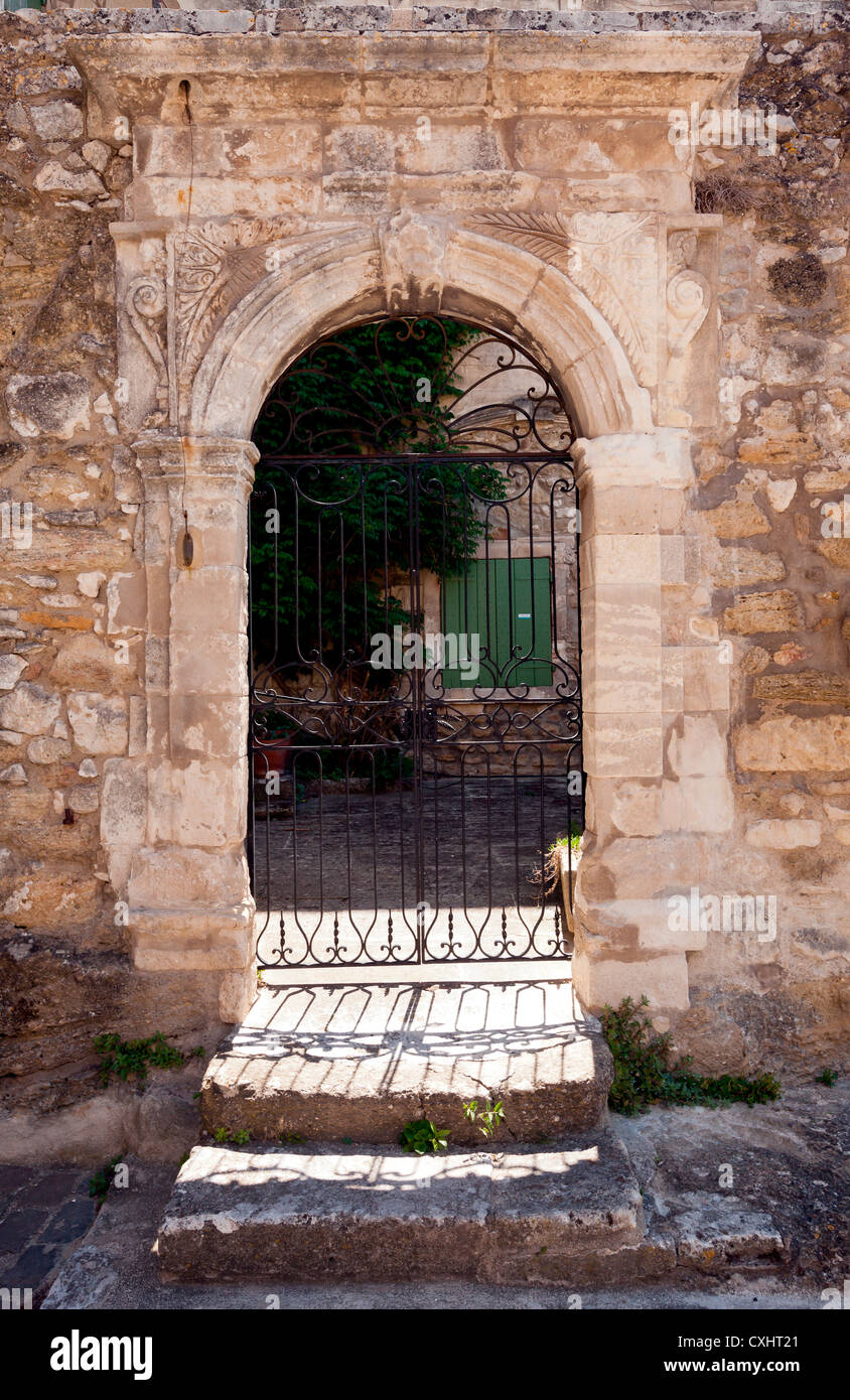 Ornate gateway in Menerbes , Provence,France Stock Photo - Alamy
