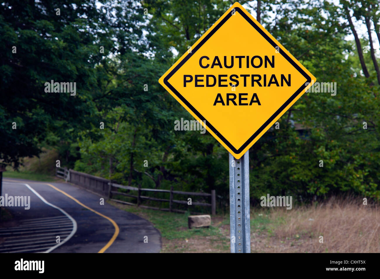 Pedestrian area sign hi-res stock photography and images - Alamy