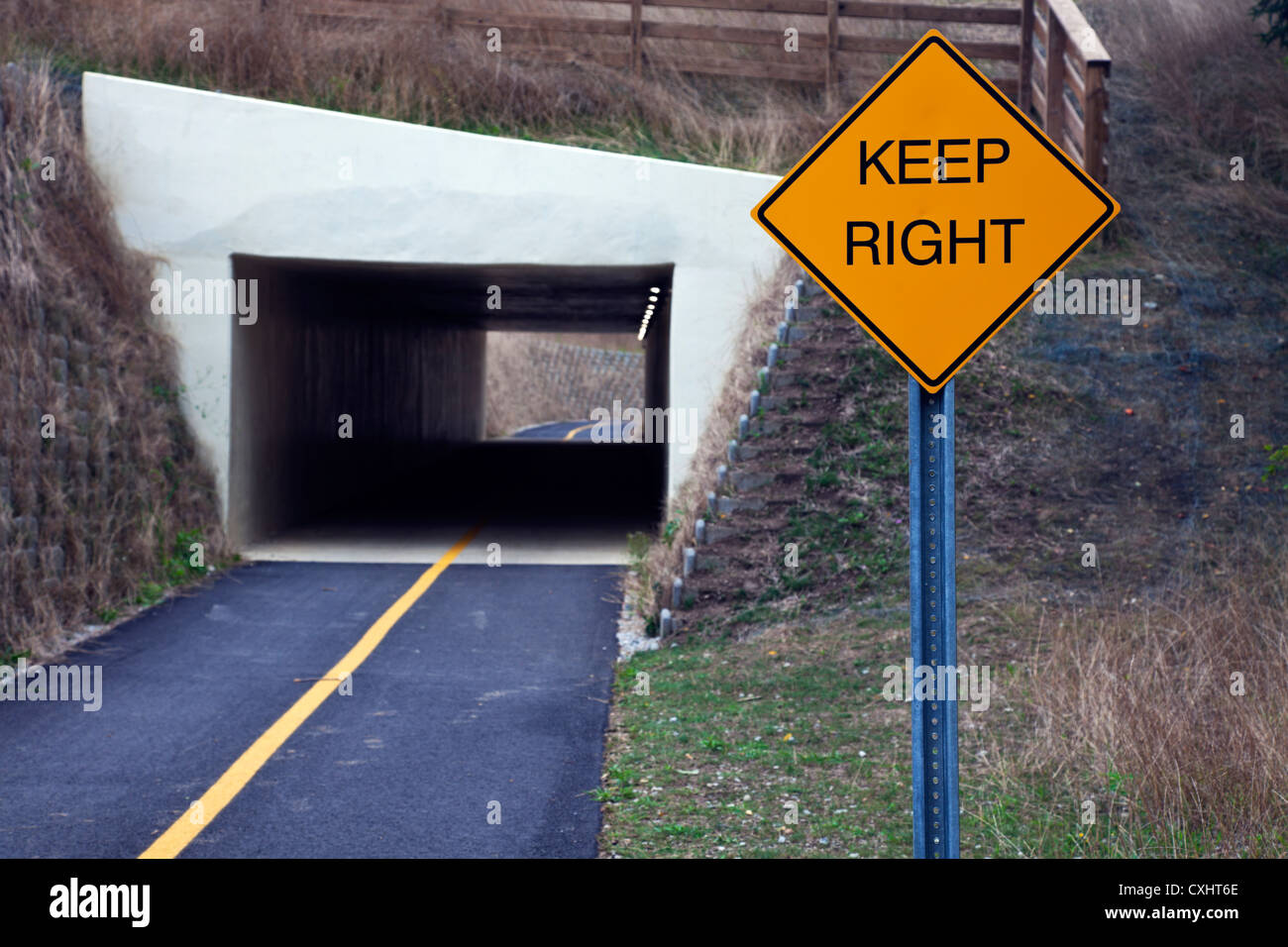 Keep right sign hi-res stock photography and images - Alamy