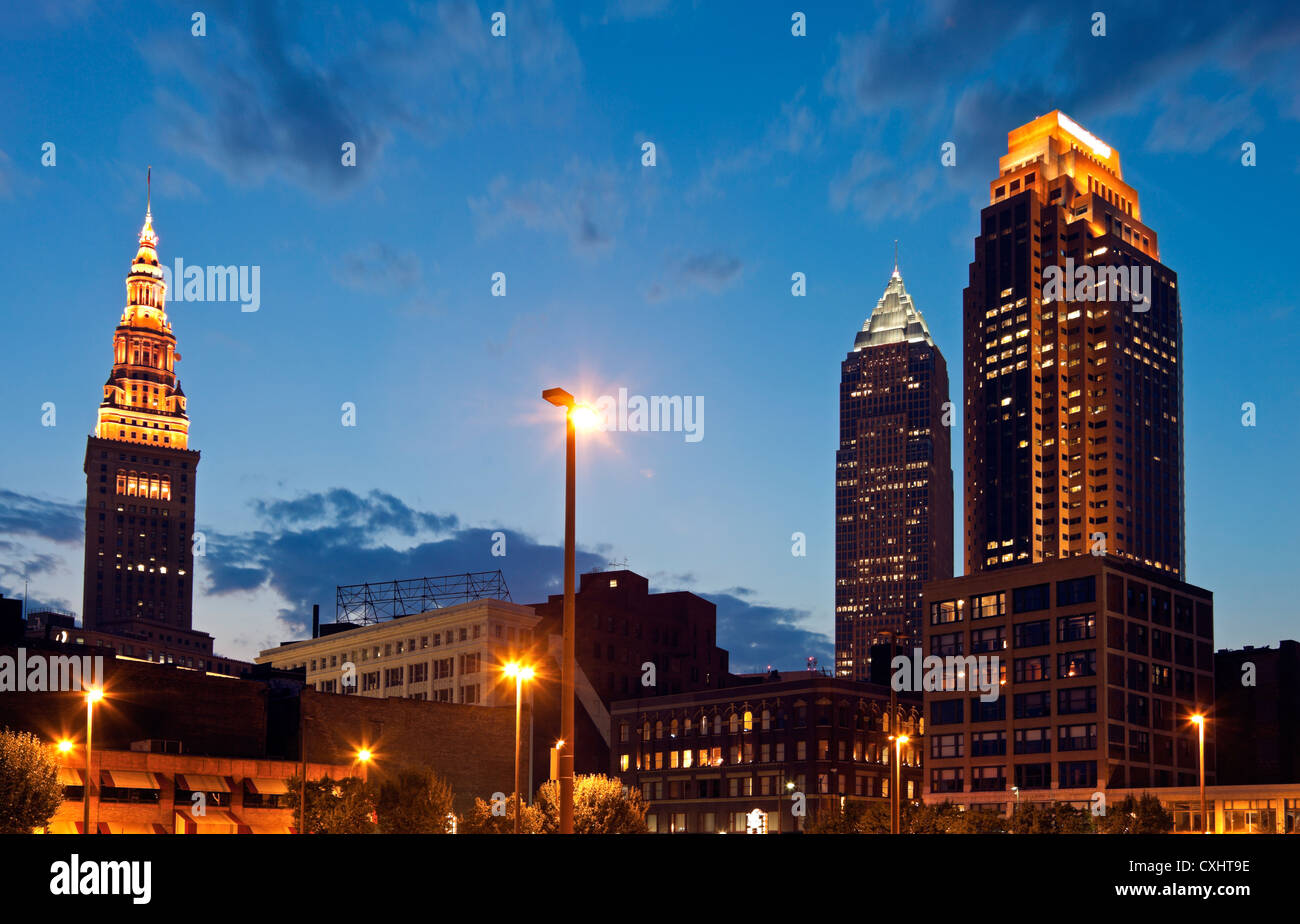 Cleveland evening time Stock Photo - Alamy
