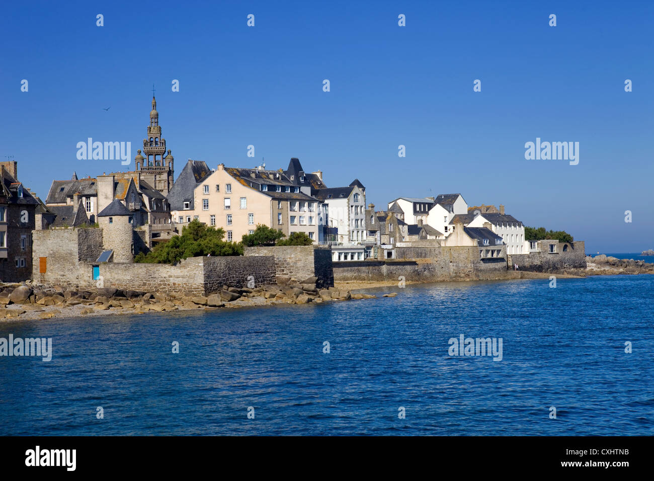 the town of Roscoff in coast of the north of France Stock Photo - Alamy