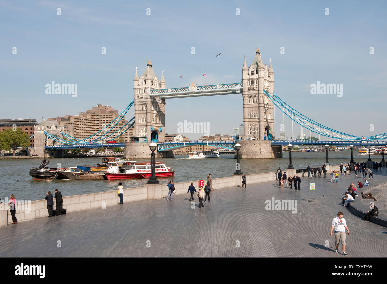 Tower Bridge (built 1886–1894) is a combined bascule and suspension ...