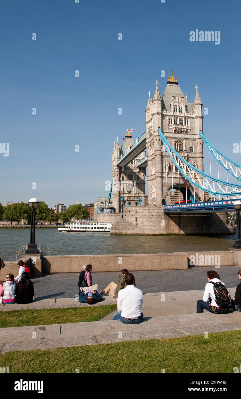 Tower Bridge (built 1886–1894) is a combined bascule and suspension ...