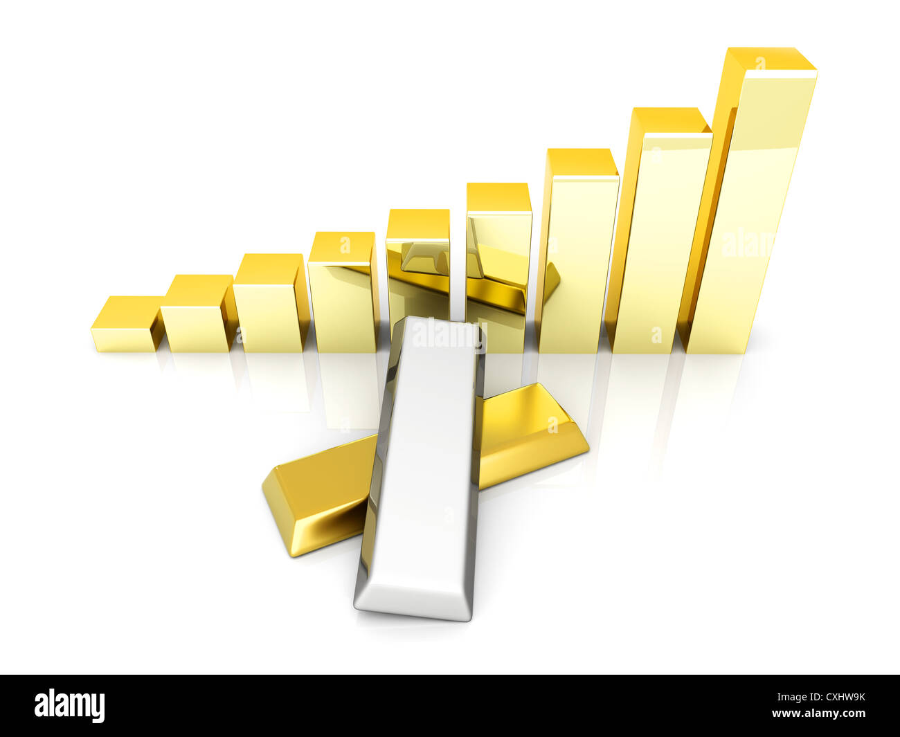 Rising value of precious metals Stock Photo - Alamy