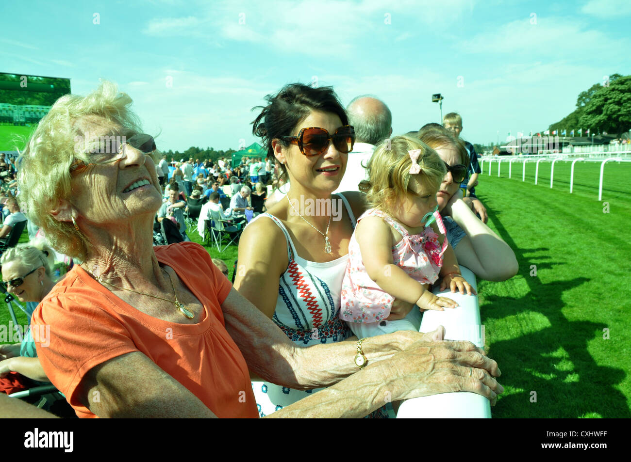 Crowds at York races Stock Photo - Alamy