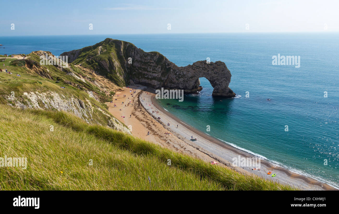 The famous rock arch at Durdle Door Dorset England UK Stock Photo - Alamy