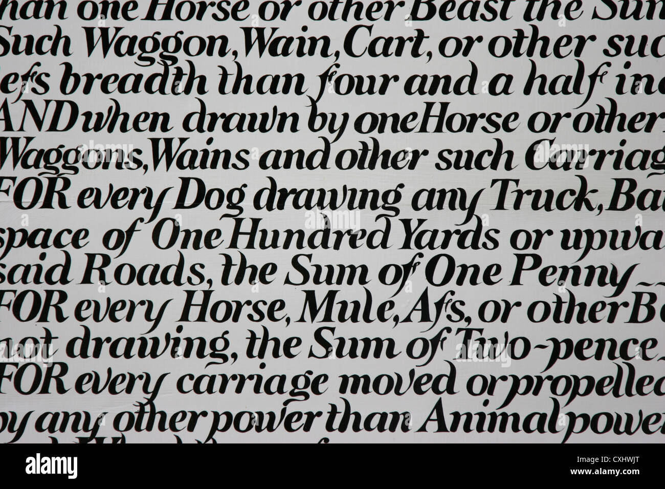 Hand painted toll sign hi-res stock photography and images - Alamy