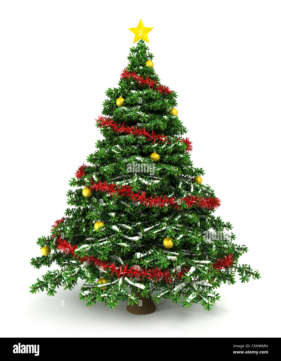 3d Christmas tree Stock Photo - Alamy