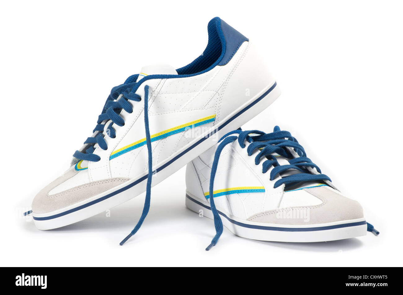 Pair of sneakers isolated on white background Stock Photo - Alamy