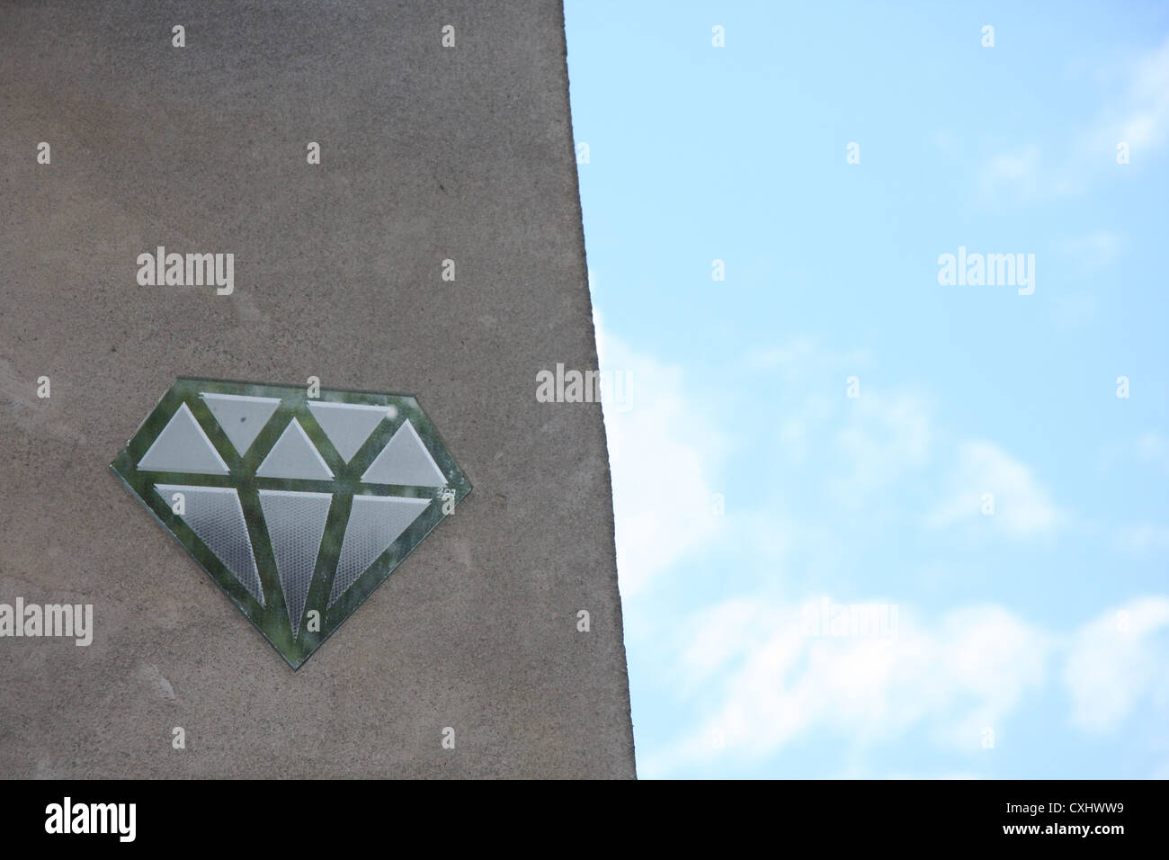 A Diamond graffiti and the blue sky Stock Photo - Alamy