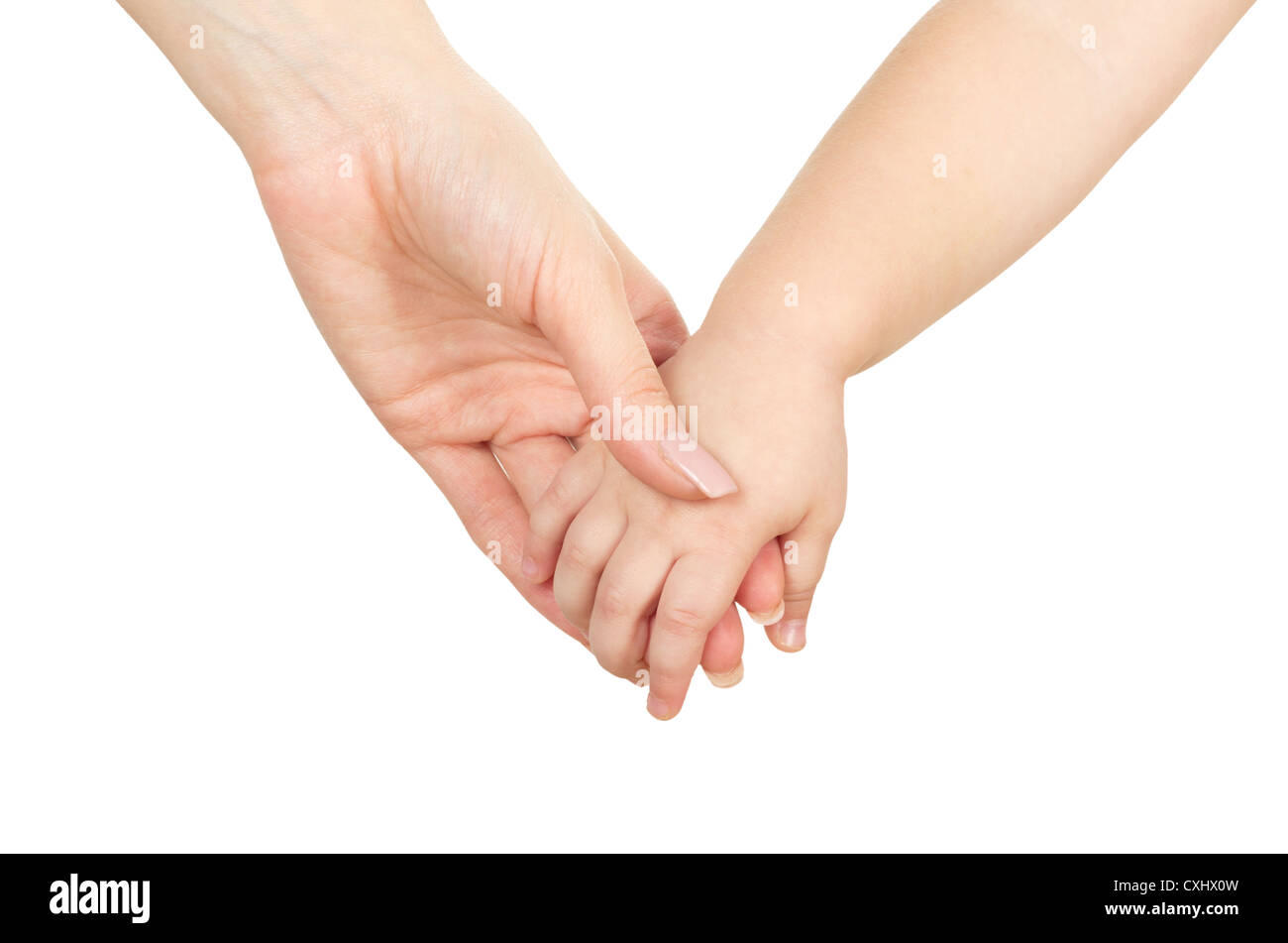 Baby hand holding mother hand Stock Photo - Alamy