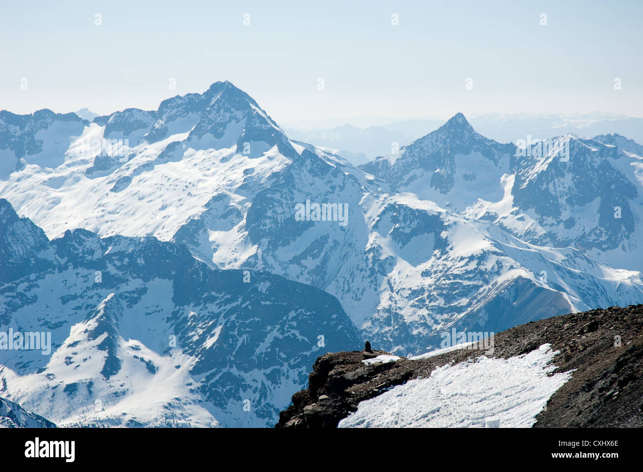 Mountain in the French Alps at winter Stock Photo - Alamy