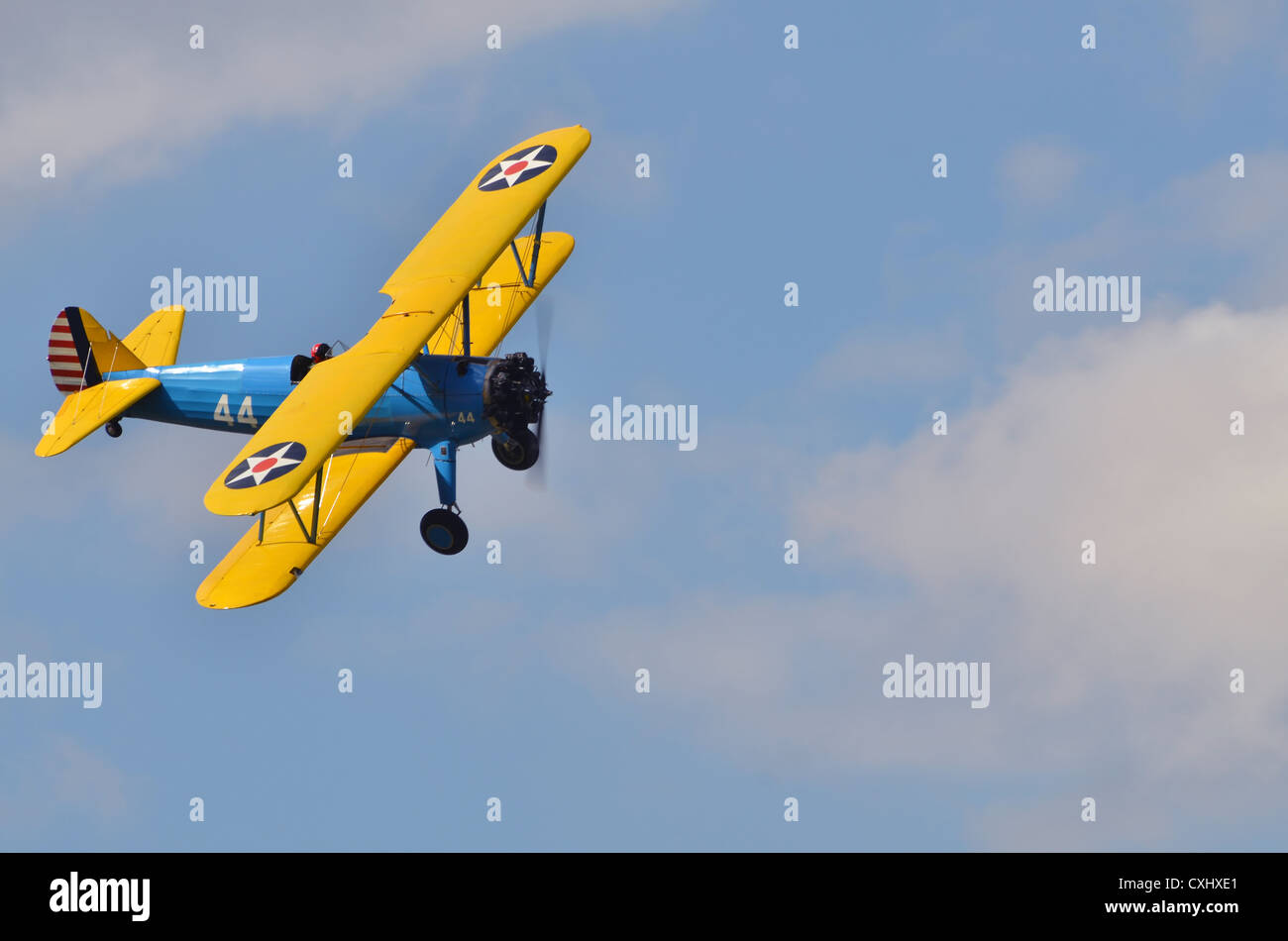 Stearman PT-17 biplane in US Army markings Stock Photo - Alamy