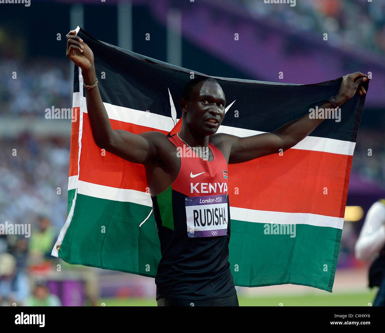 Kenya's David Lekuta Rudisha celebrates Stock Photo - Alamy