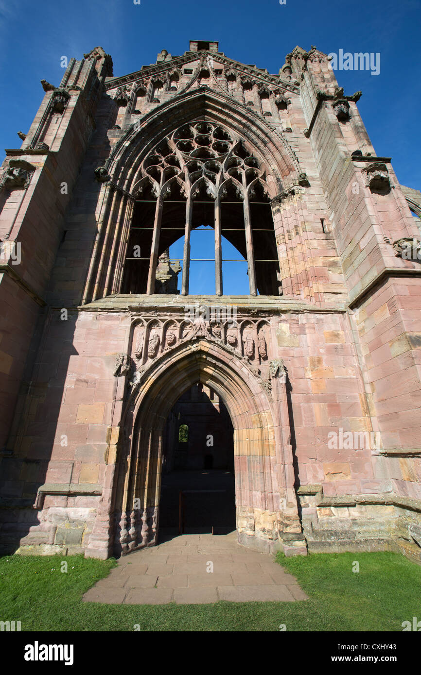 Town of Melrose, Scotland. Picturesque view of the tower at the south ...