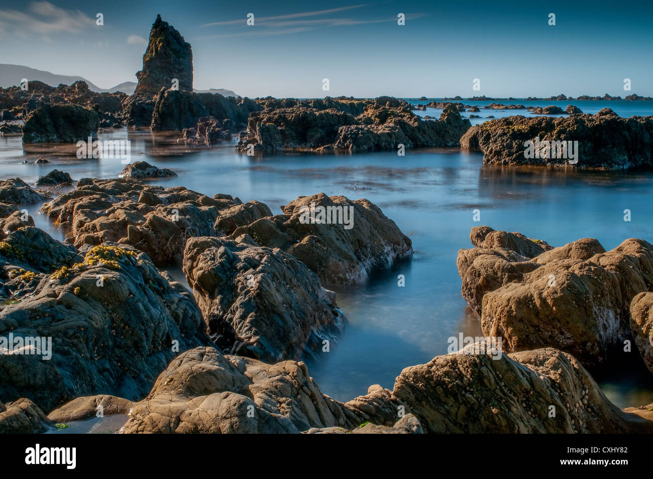 Miramar peninsula Rocks Wellington city Stock Photo - Alamy