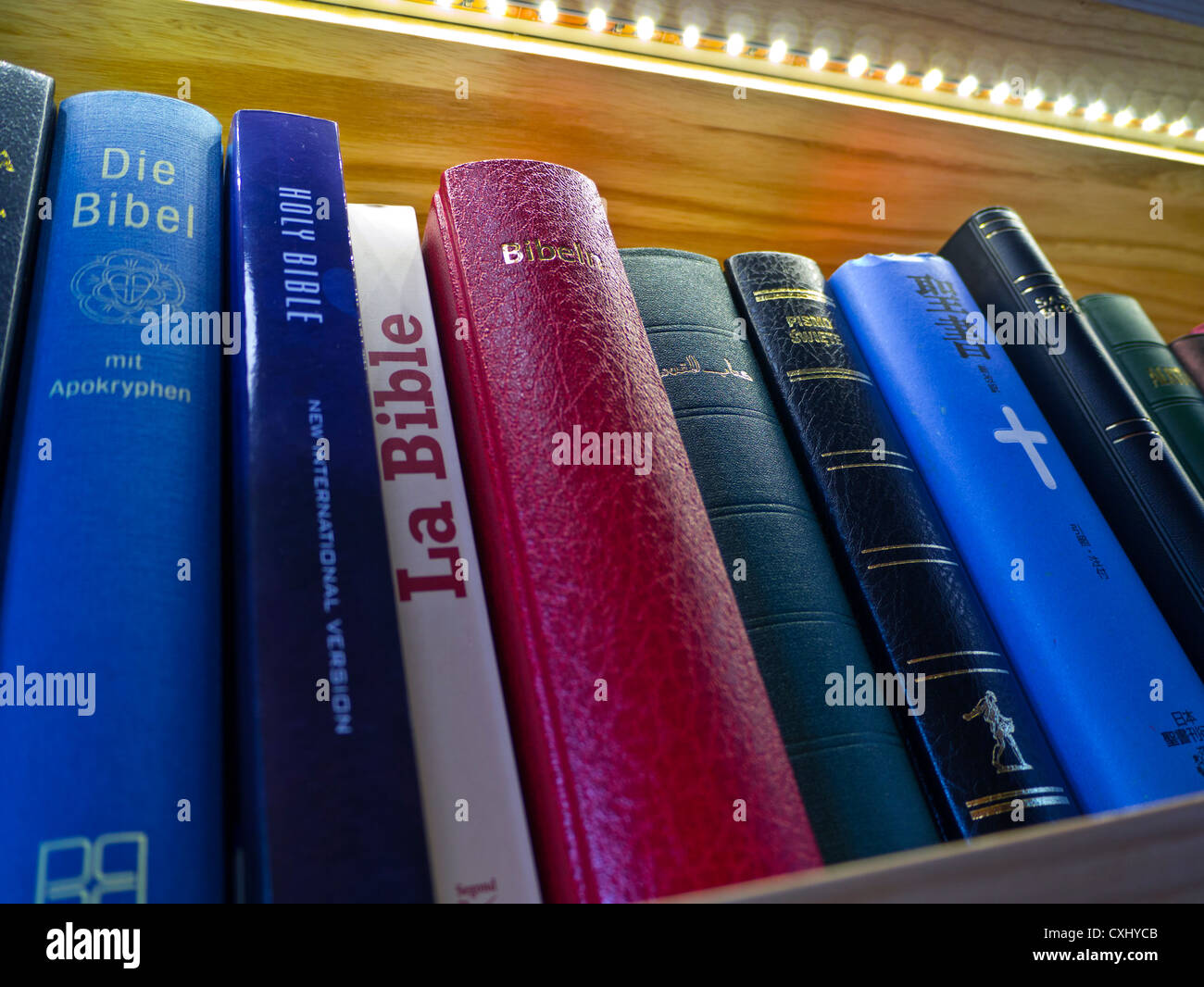 Bible On Book Shelf High Resolution Stock Photography and Images - Alamy