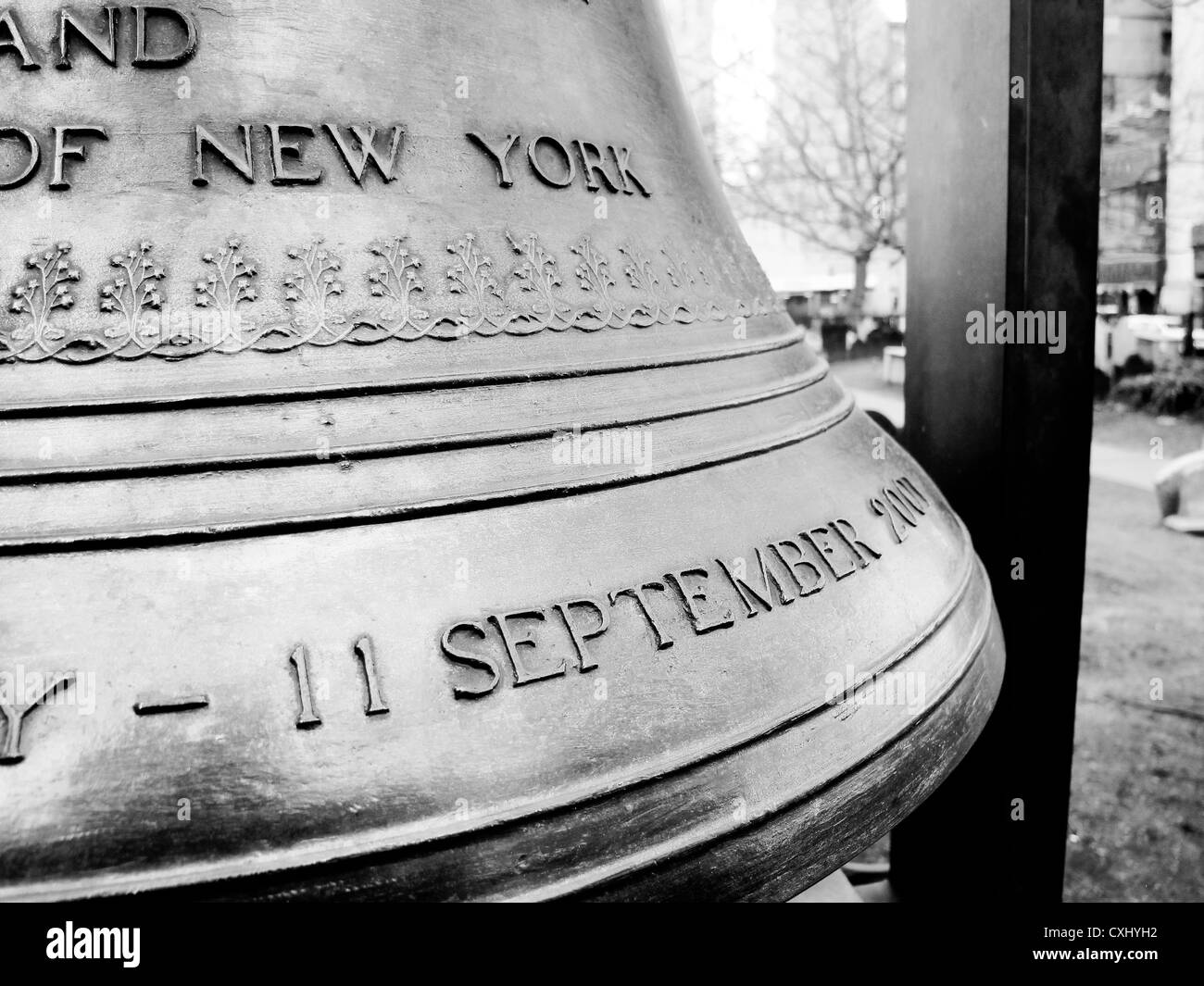 9 11 memorial bell of hope Black and White Stock Photos & Images - Alamy