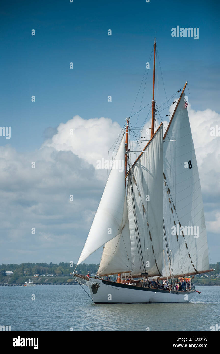 A Puget Sound schooner race on Bellingham Bay, Washington State Stock ...