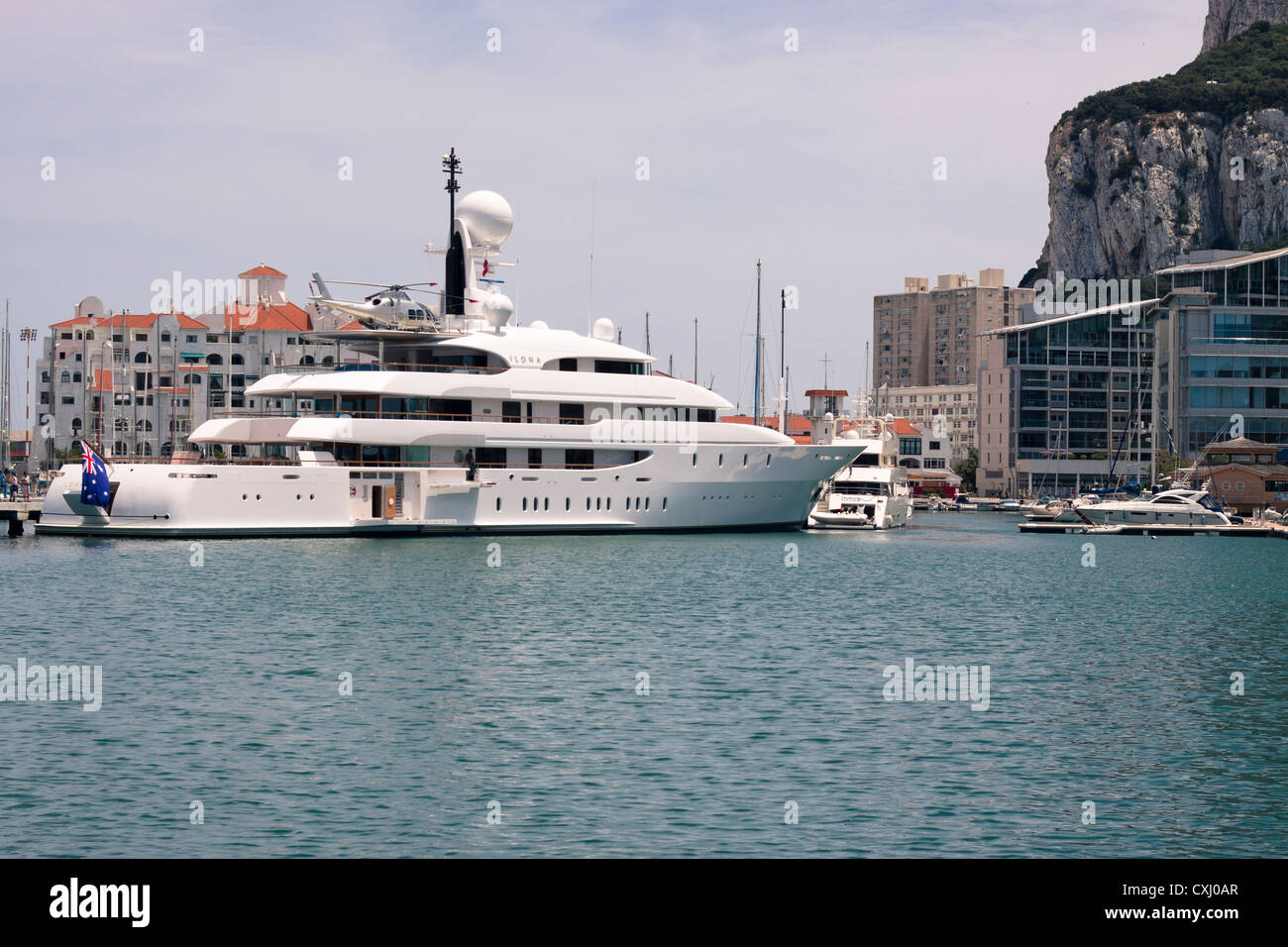 Luxury yacht at Ocean Village, Gibraltar, UK Stock Photo - Alamy