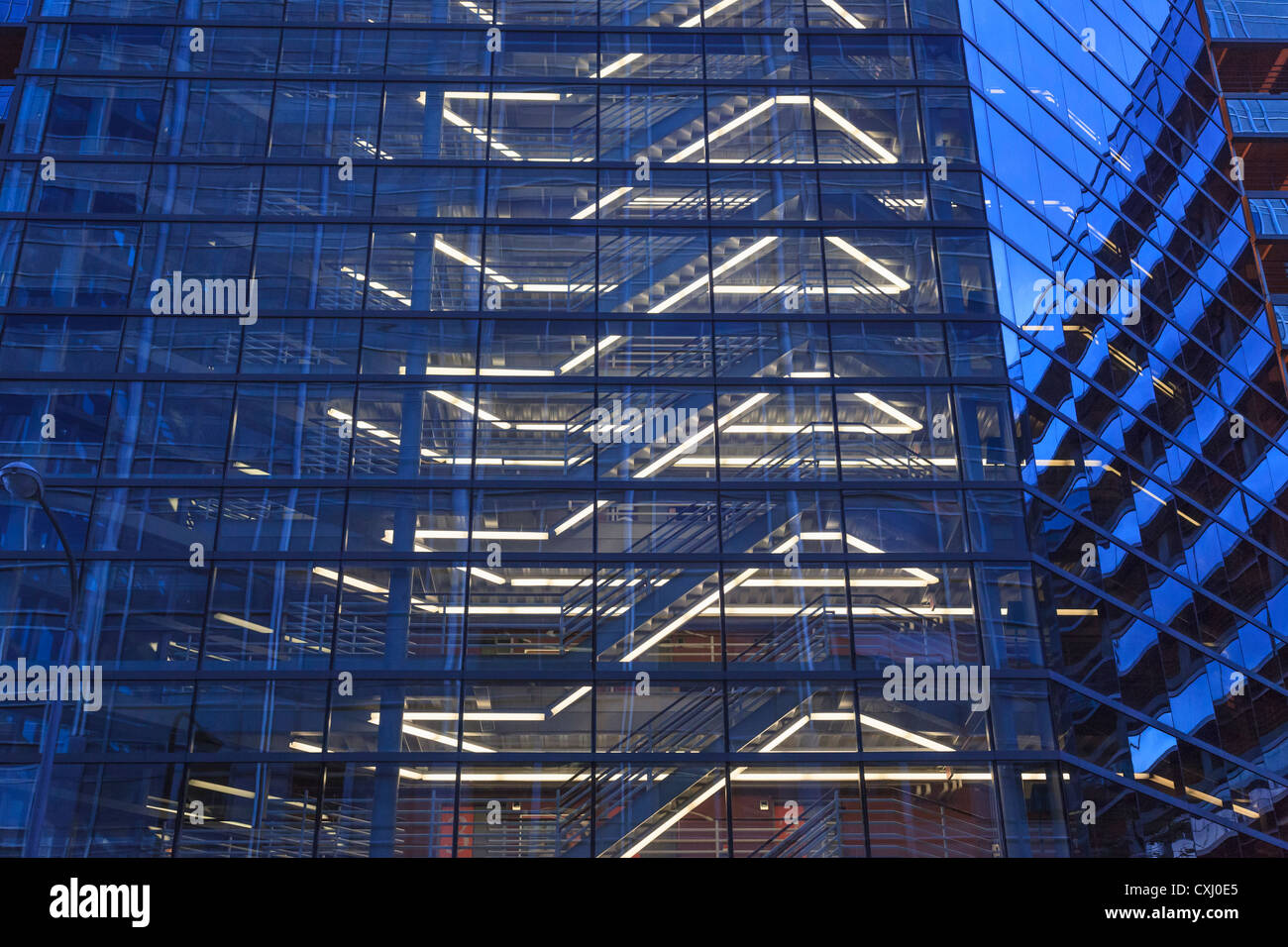 Parking ramp at night in Rochester, MN Stock Photo - Alamy