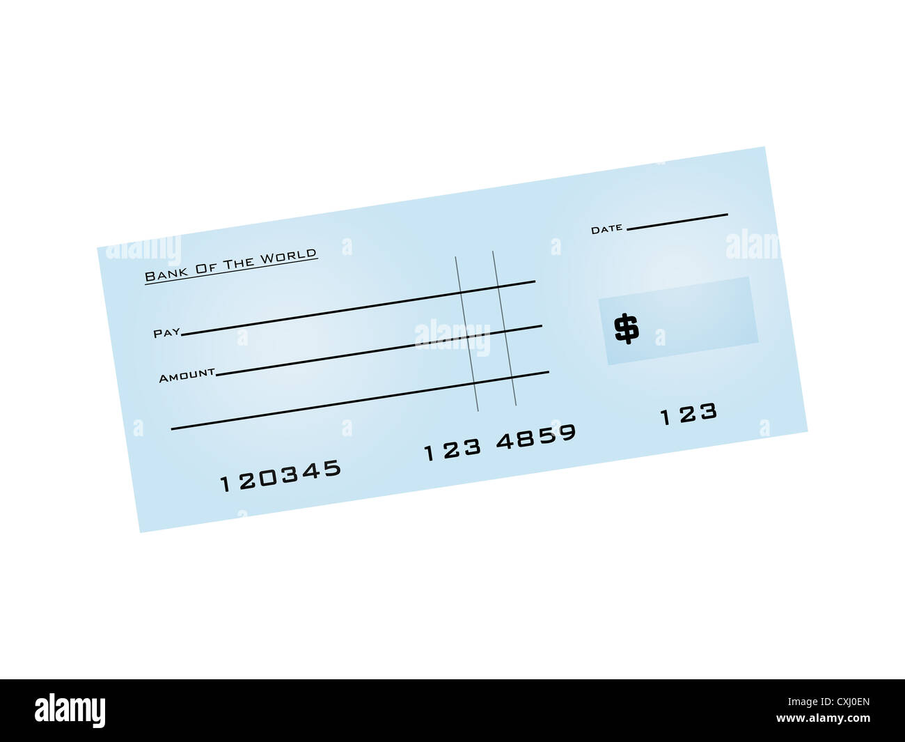 Blank cheque cutout hi-res stock photography and images - Alamy