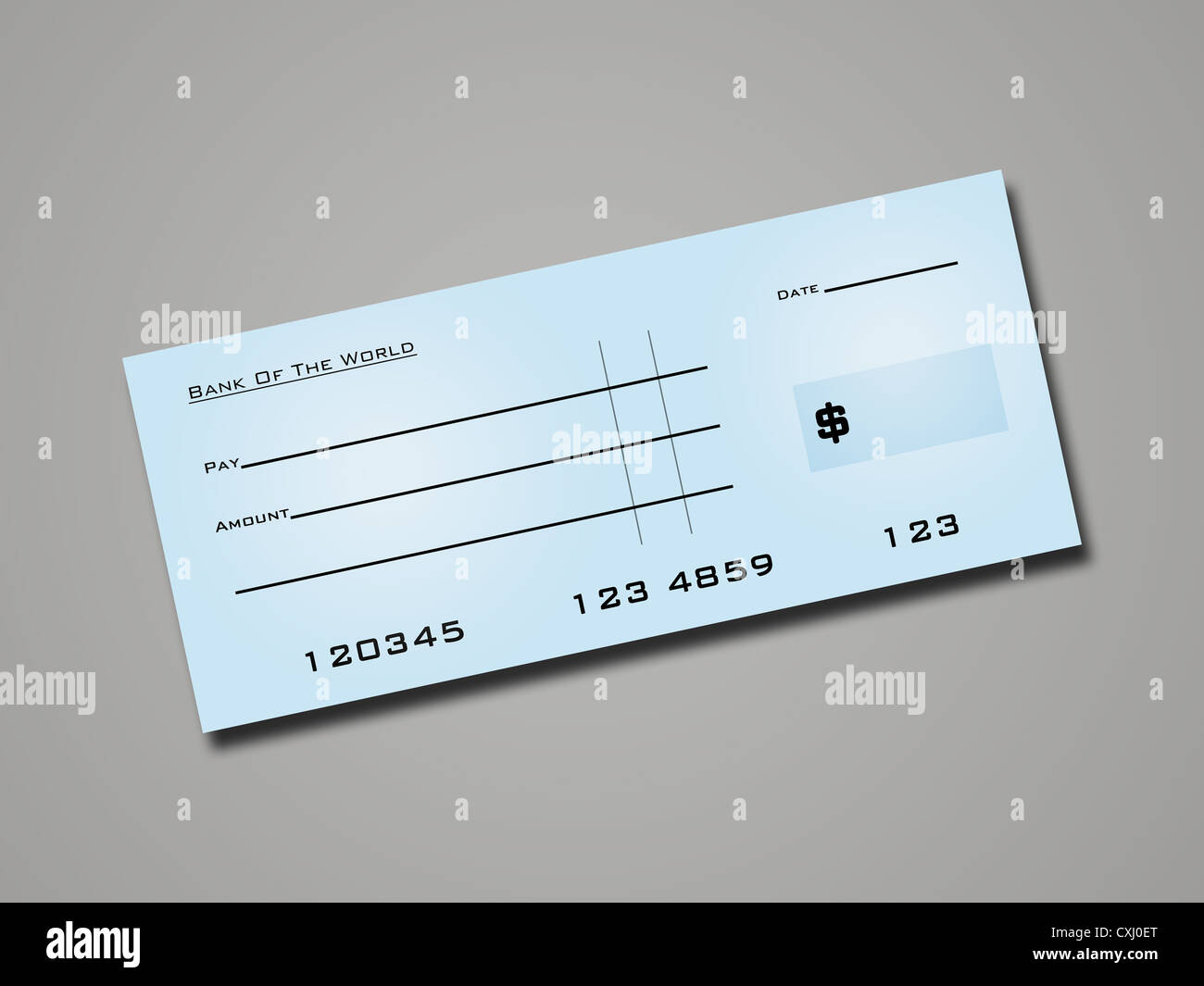 Blank cheque cutout hi-res stock photography and images - Alamy