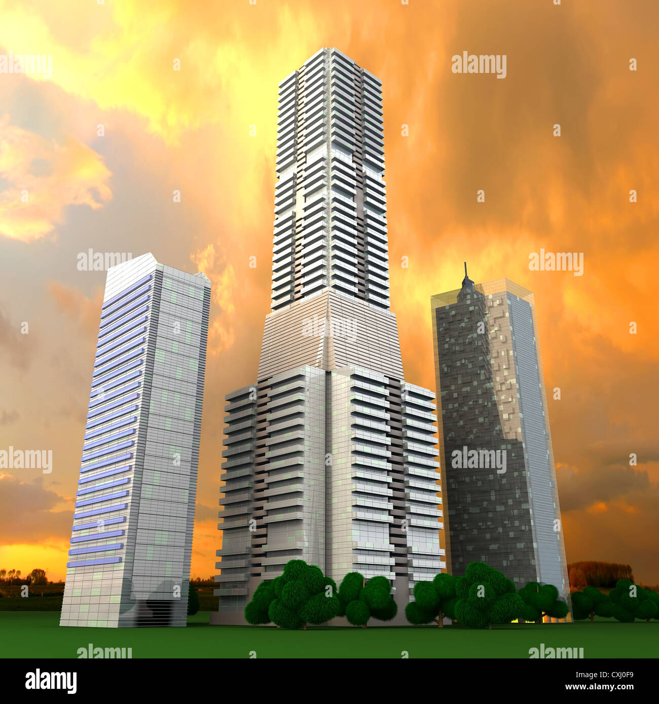A contemporary skyscraper Stock Photo - Alamy