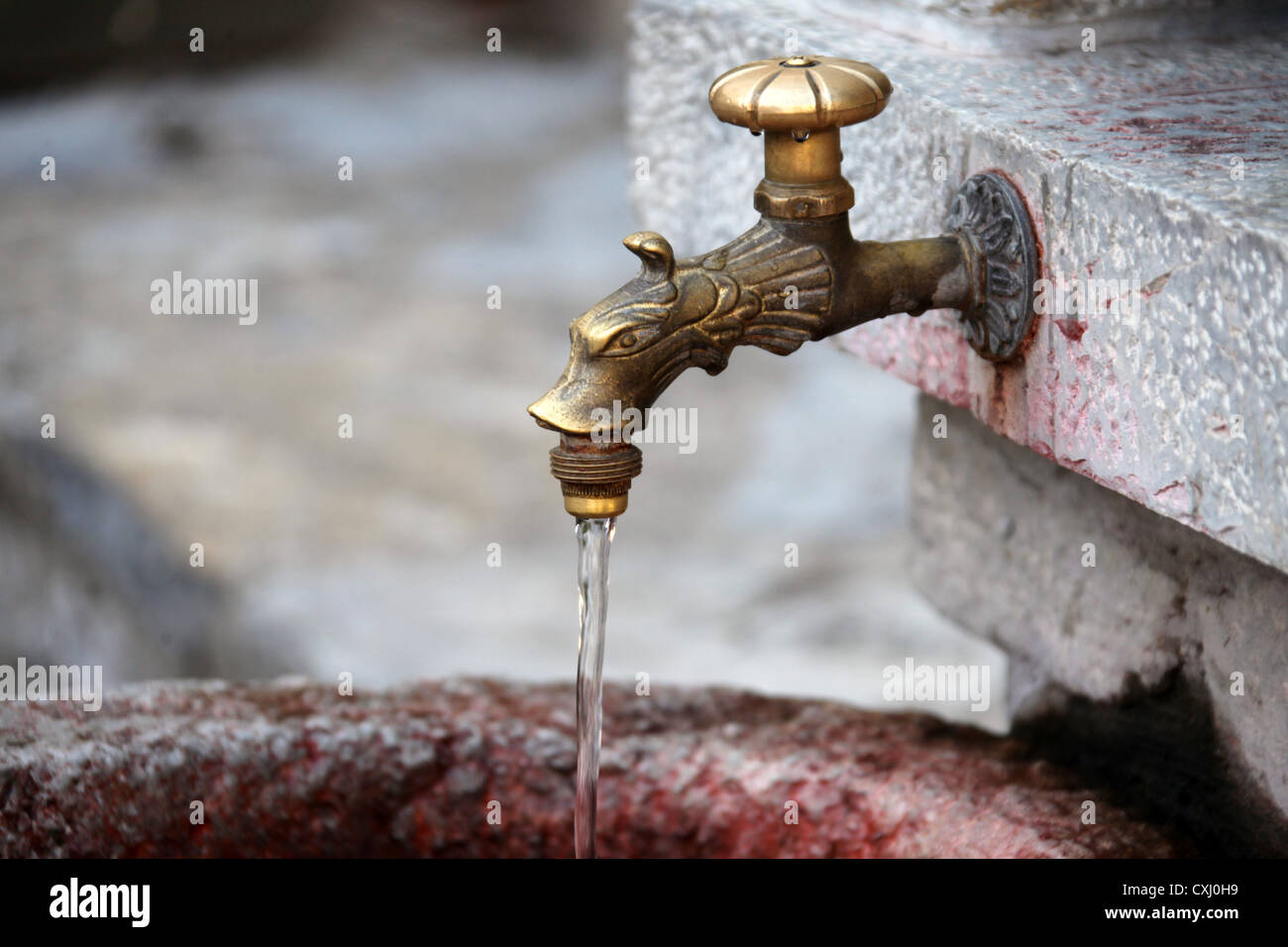 Drinking Water at The Saint Naum Monastery at Ohrid in Macedonia Stock ...
