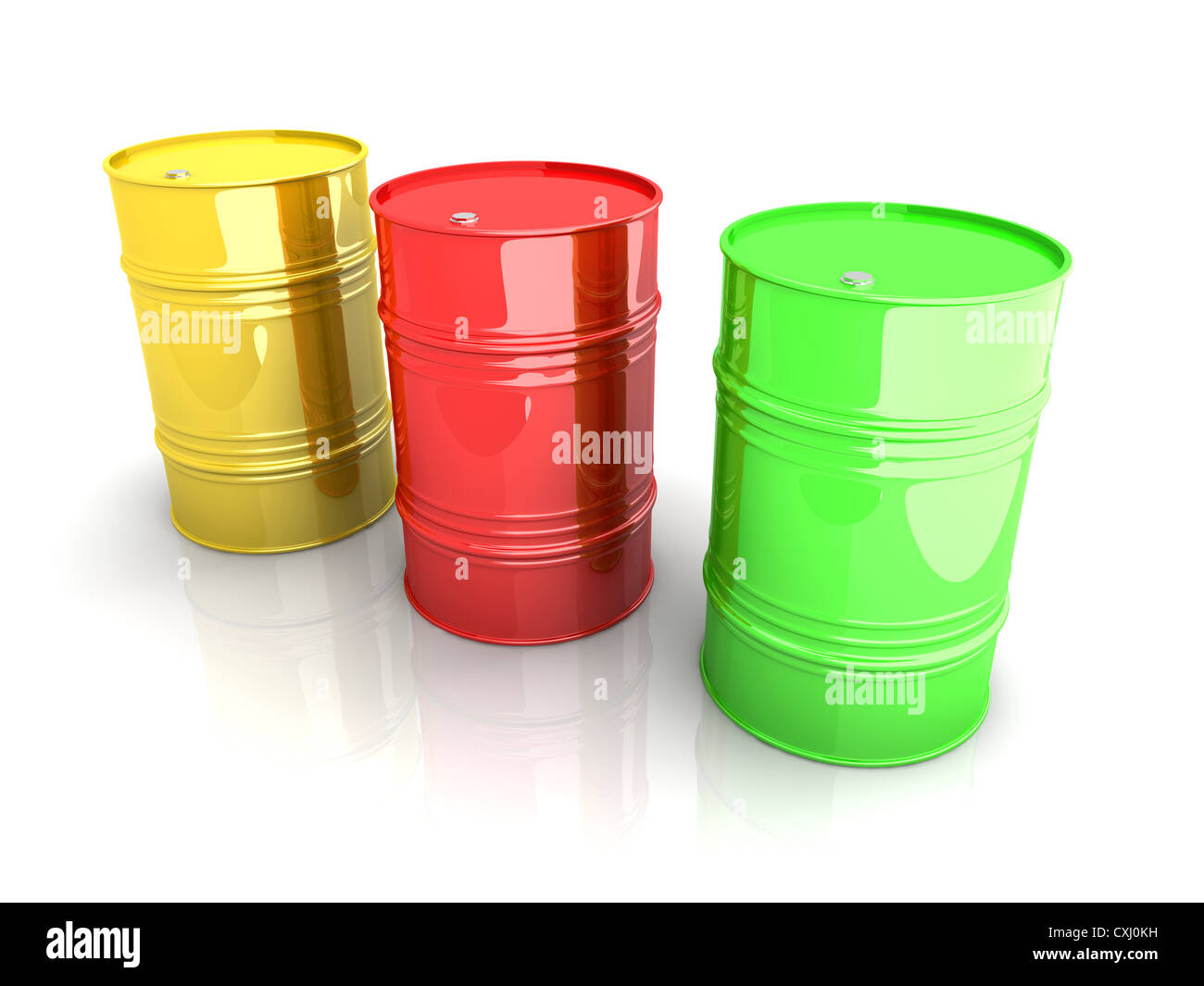 Three industrial barrels Stock Photo - Alamy