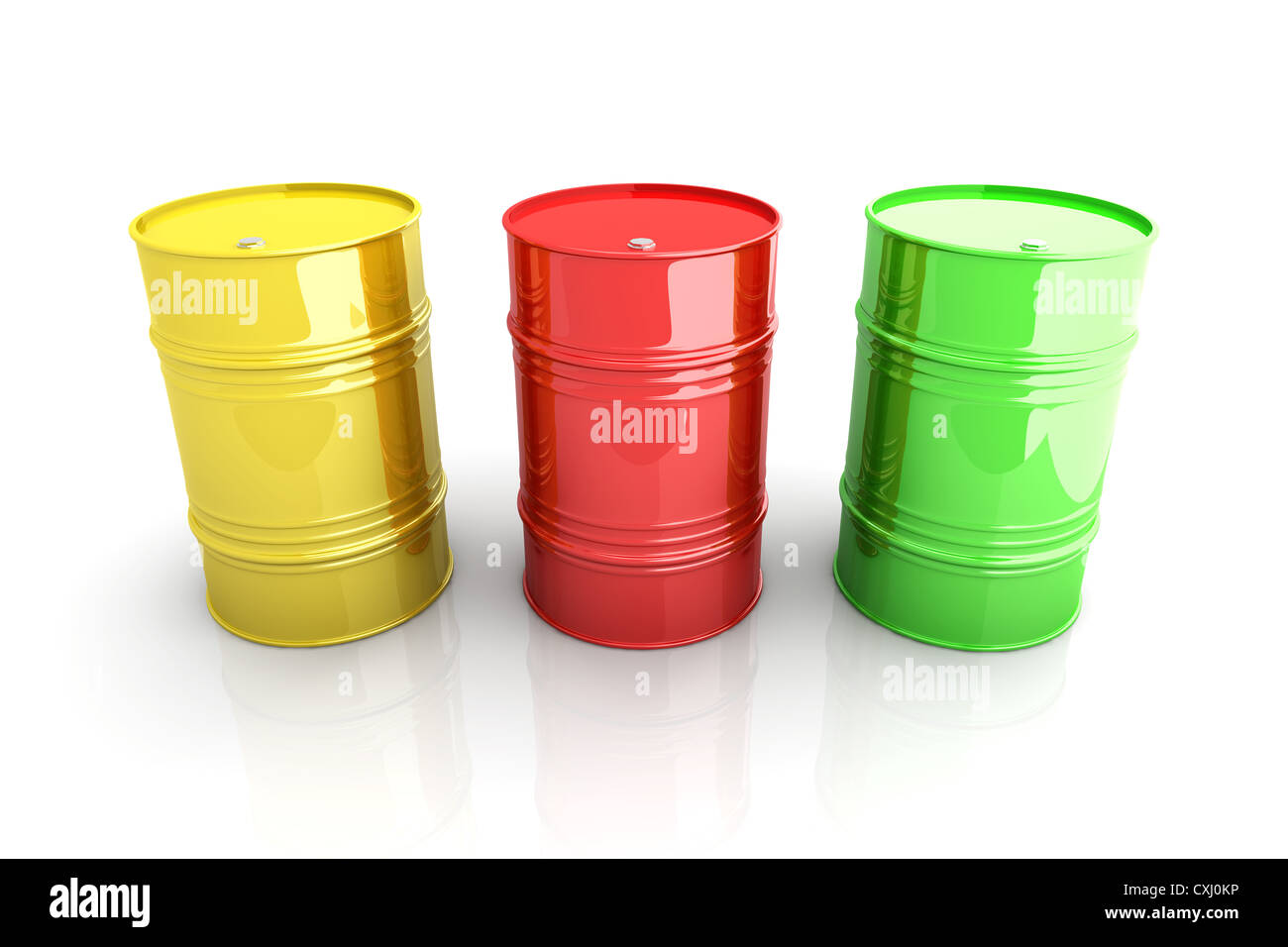 Three industrial barrels Stock Photo - Alamy