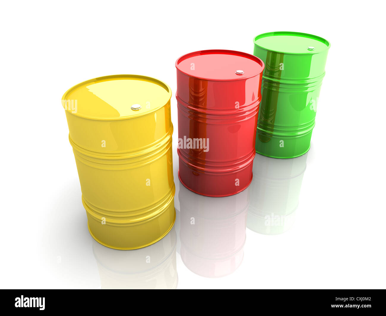 Three industrial barrels Stock Photo - Alamy