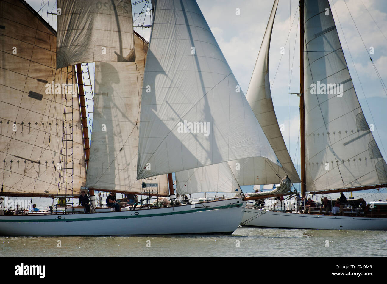 A Puget Sound schooner race on Bellingham Bay, Washington State Stock ...