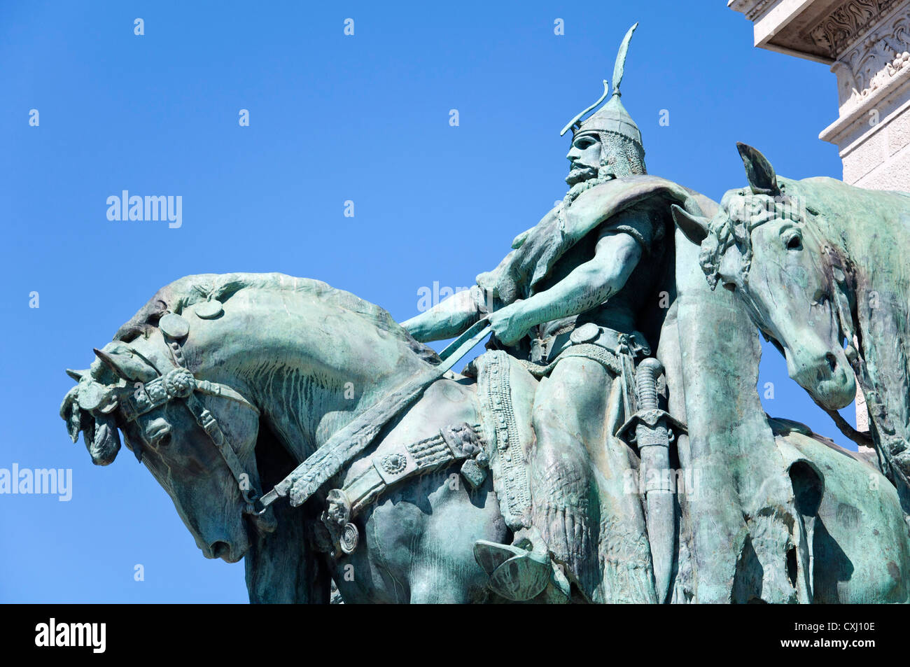 Statues of the Early Tribal Chiefs, Heroes Square, Budapest Hungary ...