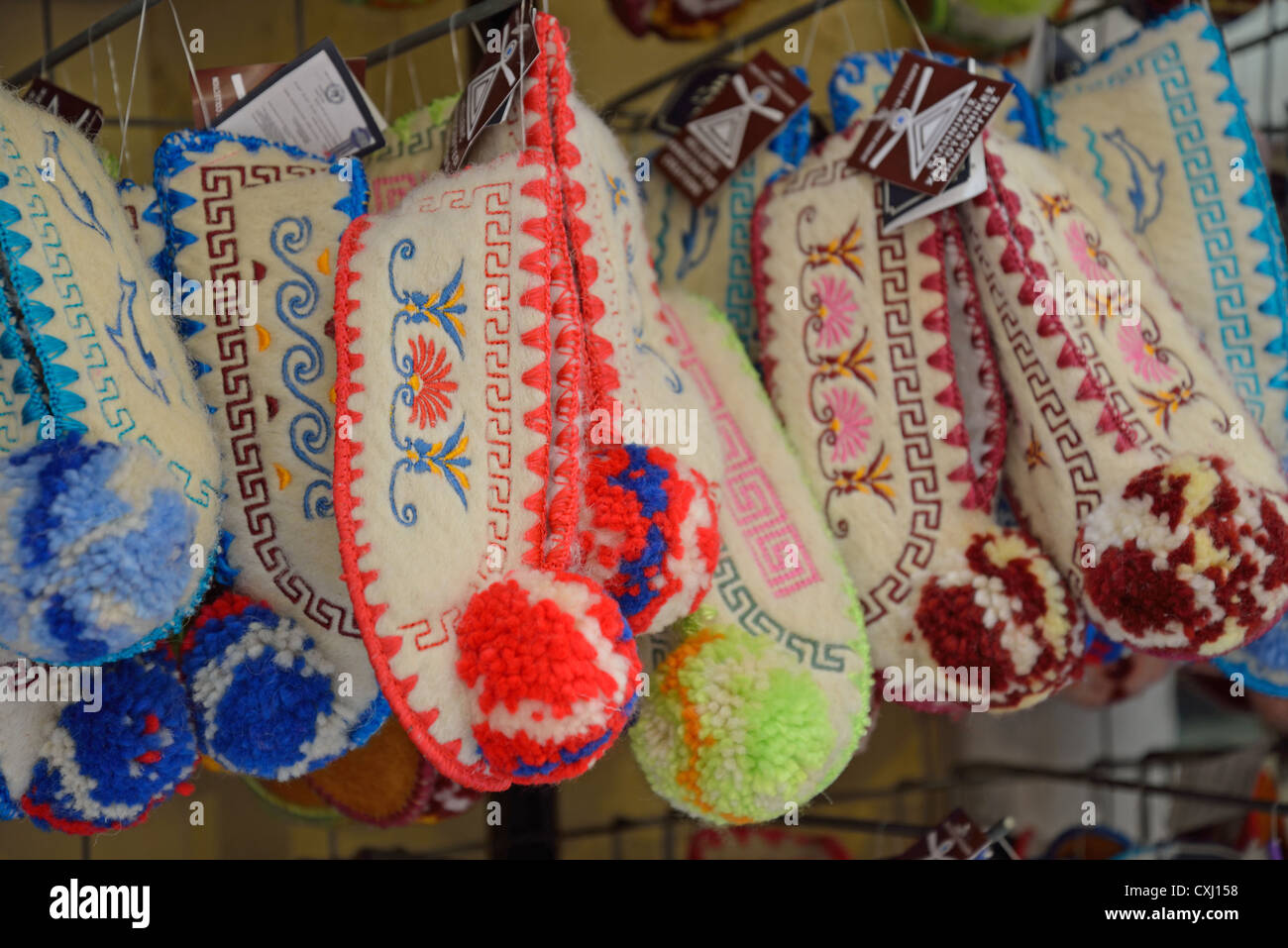 Traditional Greek Souvenir Slippers, Corfu Old Town, Kerkyra, Corfu ...