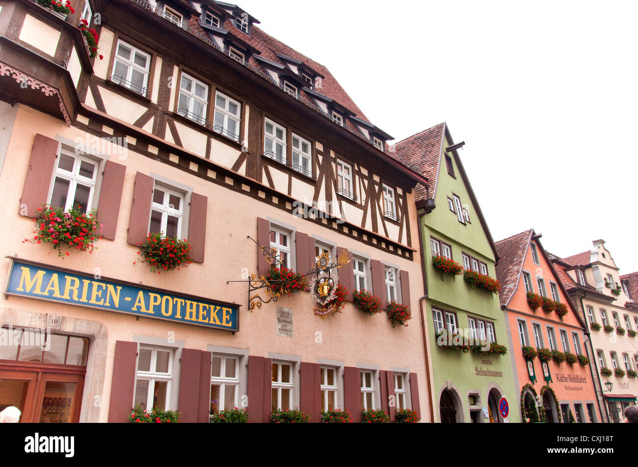 Rothenburg ob der Tauber, medieval town in Bavaria, Germany Stock Photo ...