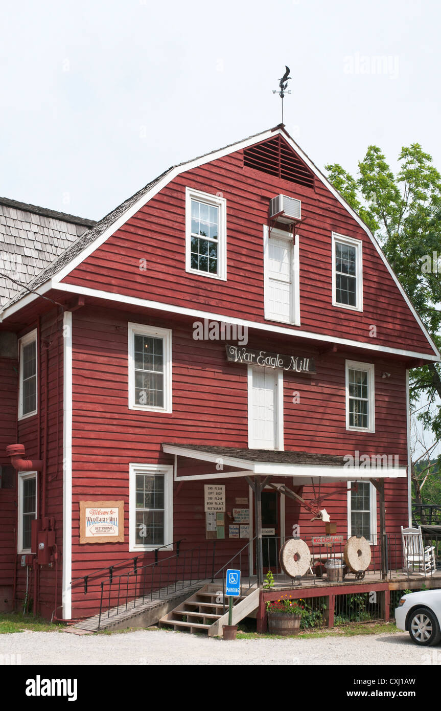 Arkansas, Rogers, War Eagle Mill. working grist mill built 1973, a ...