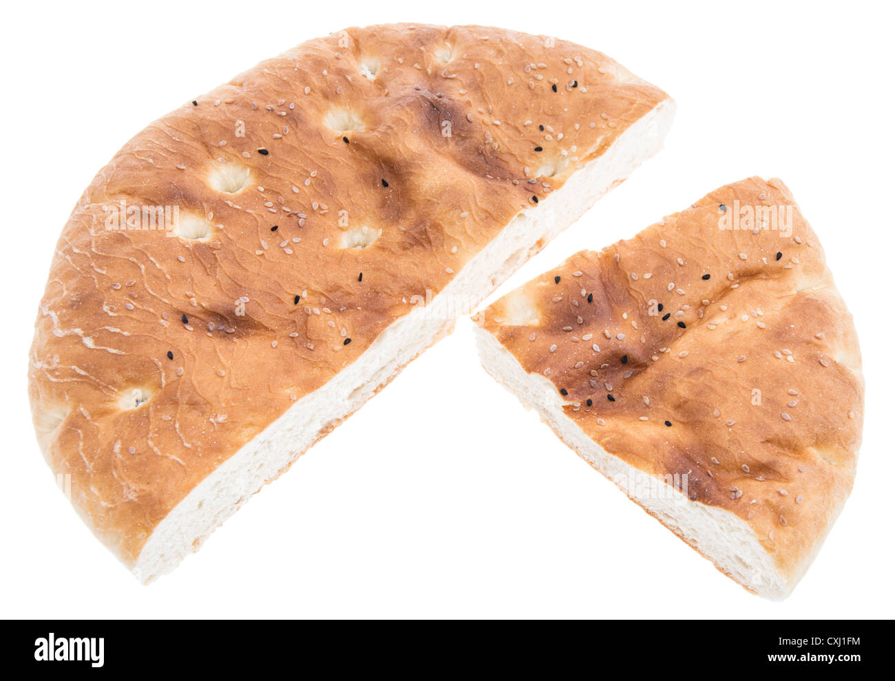 Pita Bread isolated on white background Stock Photo - Alamy