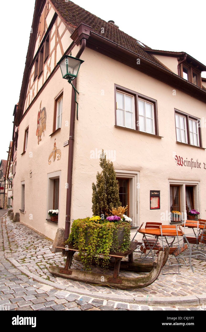 Rothenburg ob der Tauber, medieval town in Bavaria, Germany Stock Photo ...