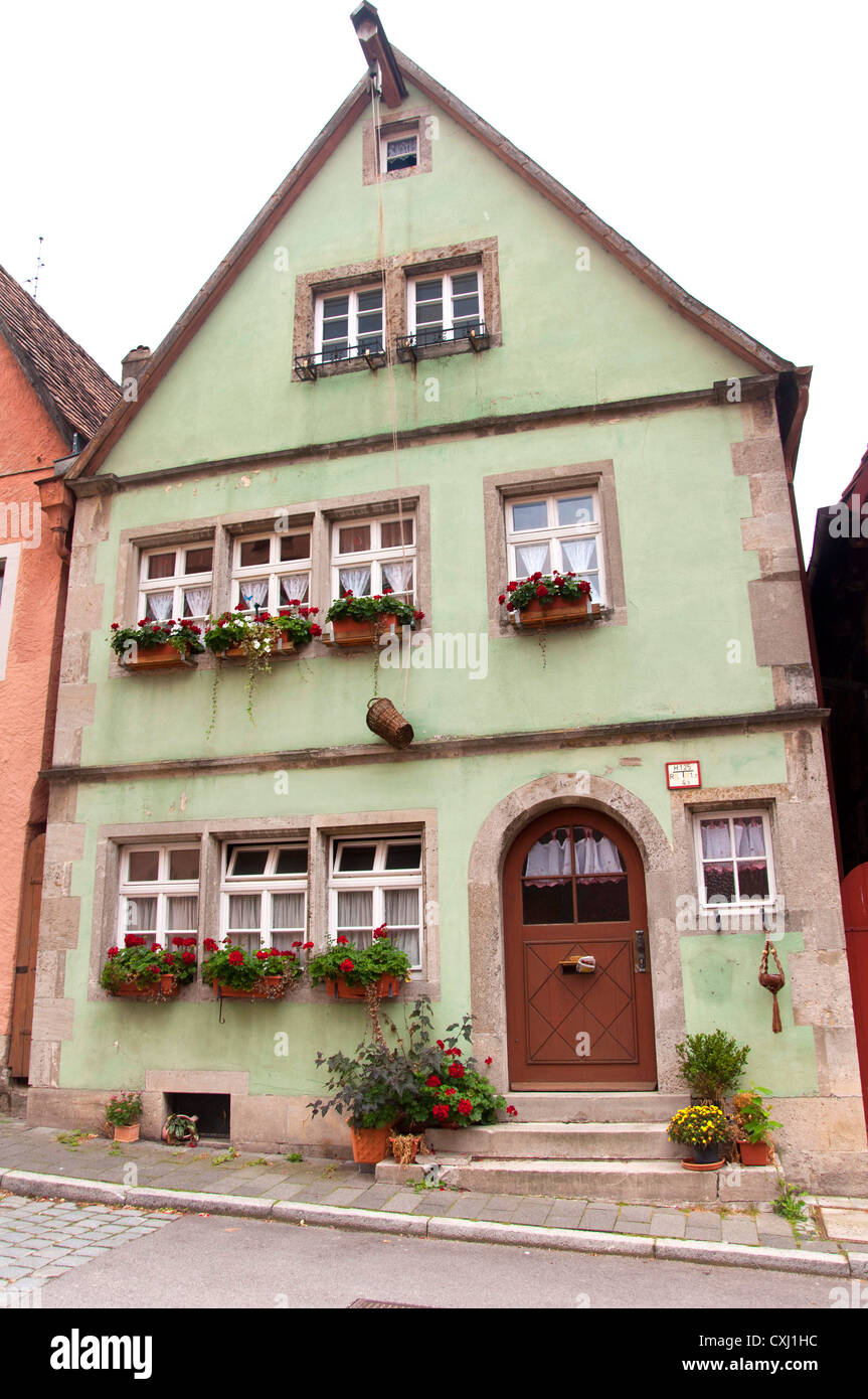 Rothenburg ob der Tauber, medieval town in Bavaria, Germany Stock Photo ...