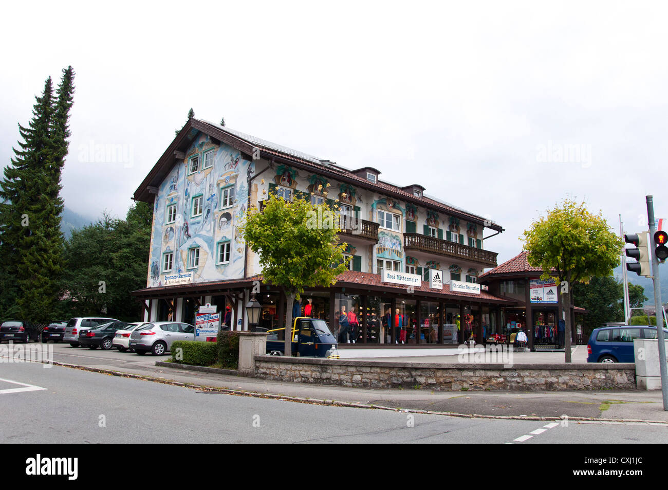 Garmisch-Partenkirchen ski resort town, Bavaria, Germany Stock Photo ...