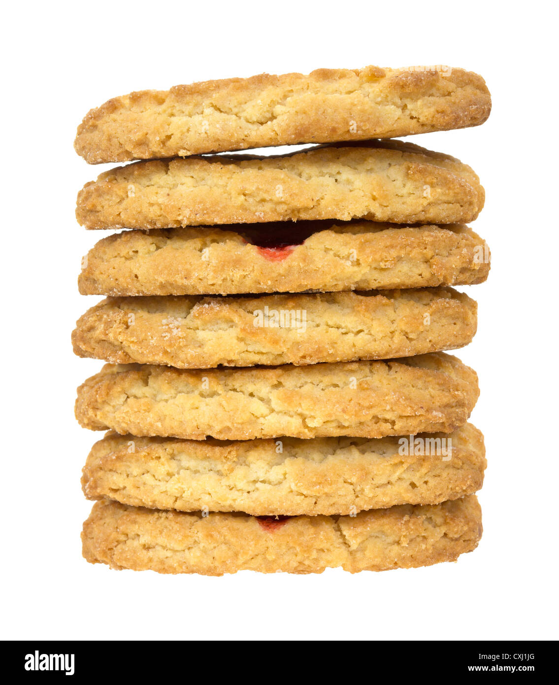 A large stack of soft cookies on a white background Stock Photo - Alamy