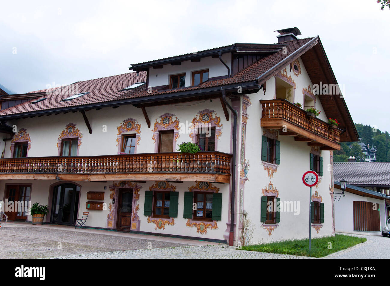 Garmisch-Partenkirchen ski resort town, Bavaria, Germany Stock Photo ...