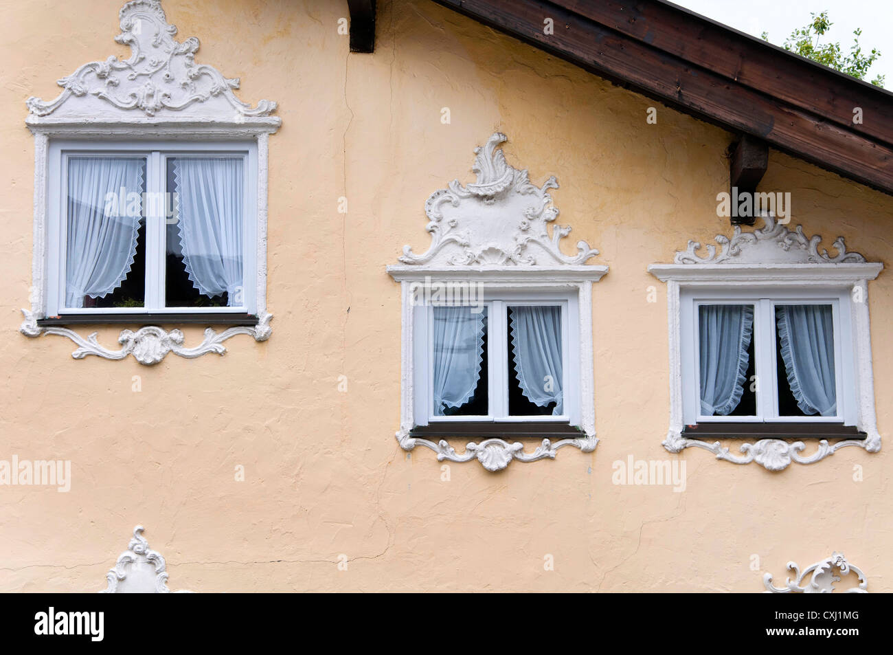 Windows, Garmisch-Partenkirchen, Bavaria, Germany Stock Photo - Alamy