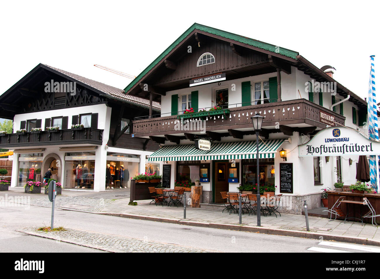 Garmisch-Partenkirchen ski resort town, Bavaria, Germany Stock Photo ...