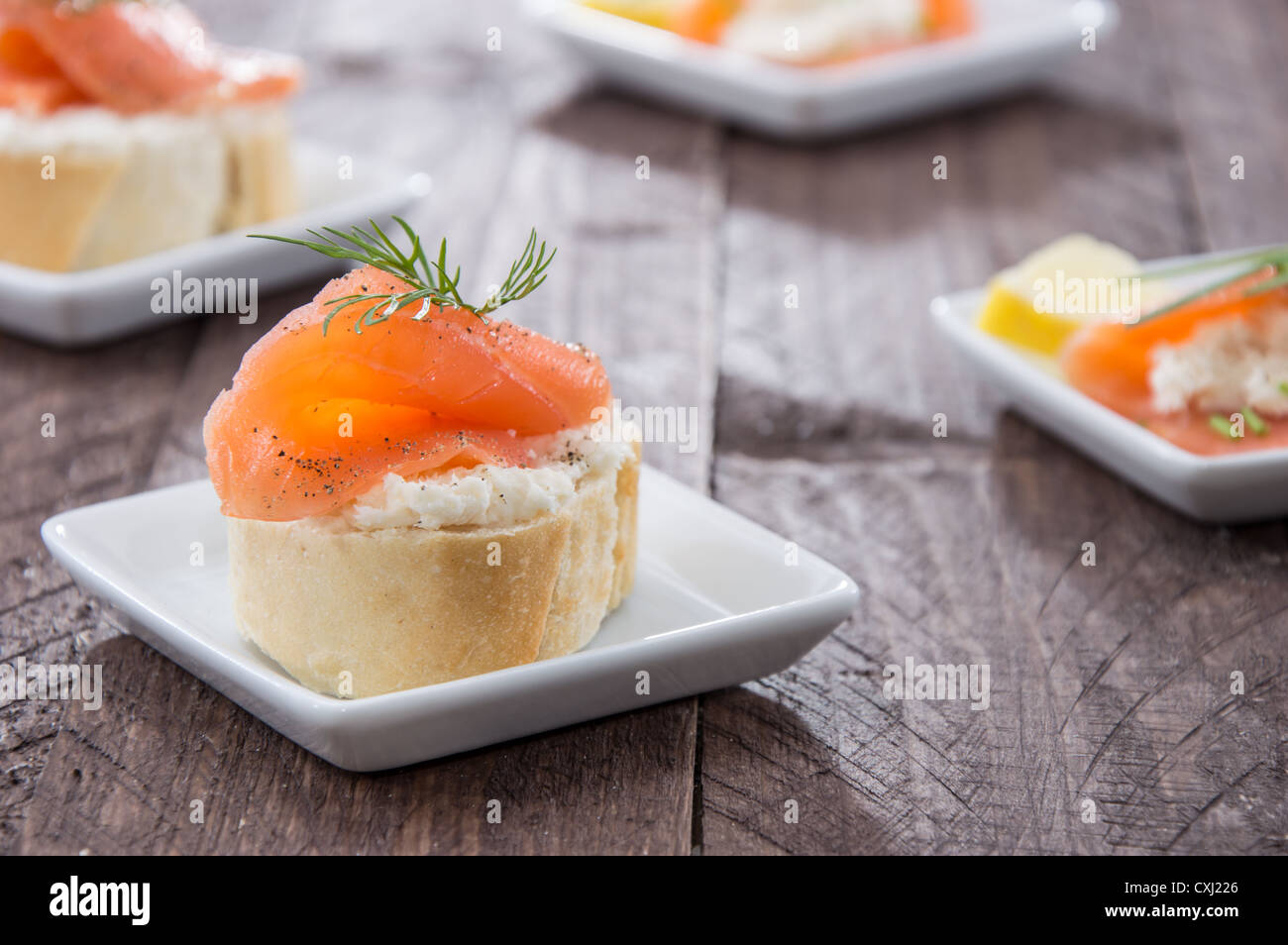Smoked salmon starters hi-res stock photography and images - Alamy