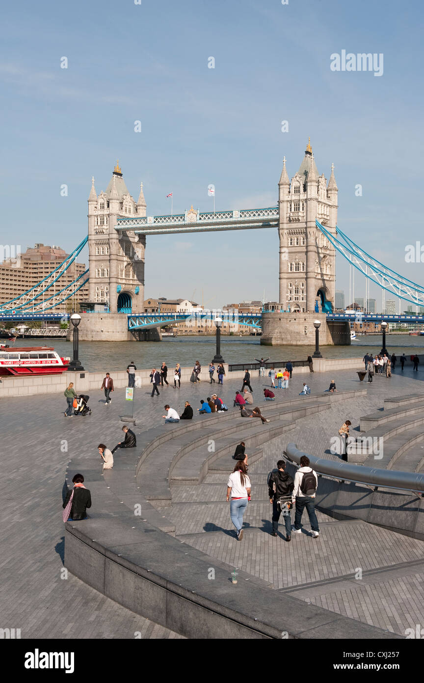 Tower Bridge (built 1886–1894) is a combined bascule and suspension ...