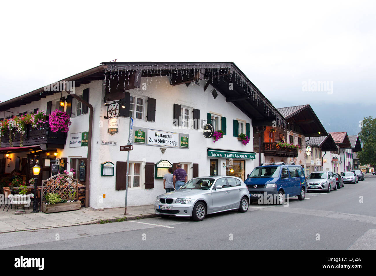 Garmisch-Partenkirchen ski resort town, Bavaria, Germany Stock Photo ...