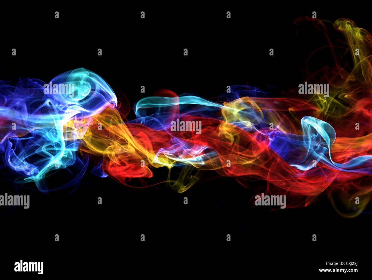 Red and blue smoke Stock Photo - Alamy