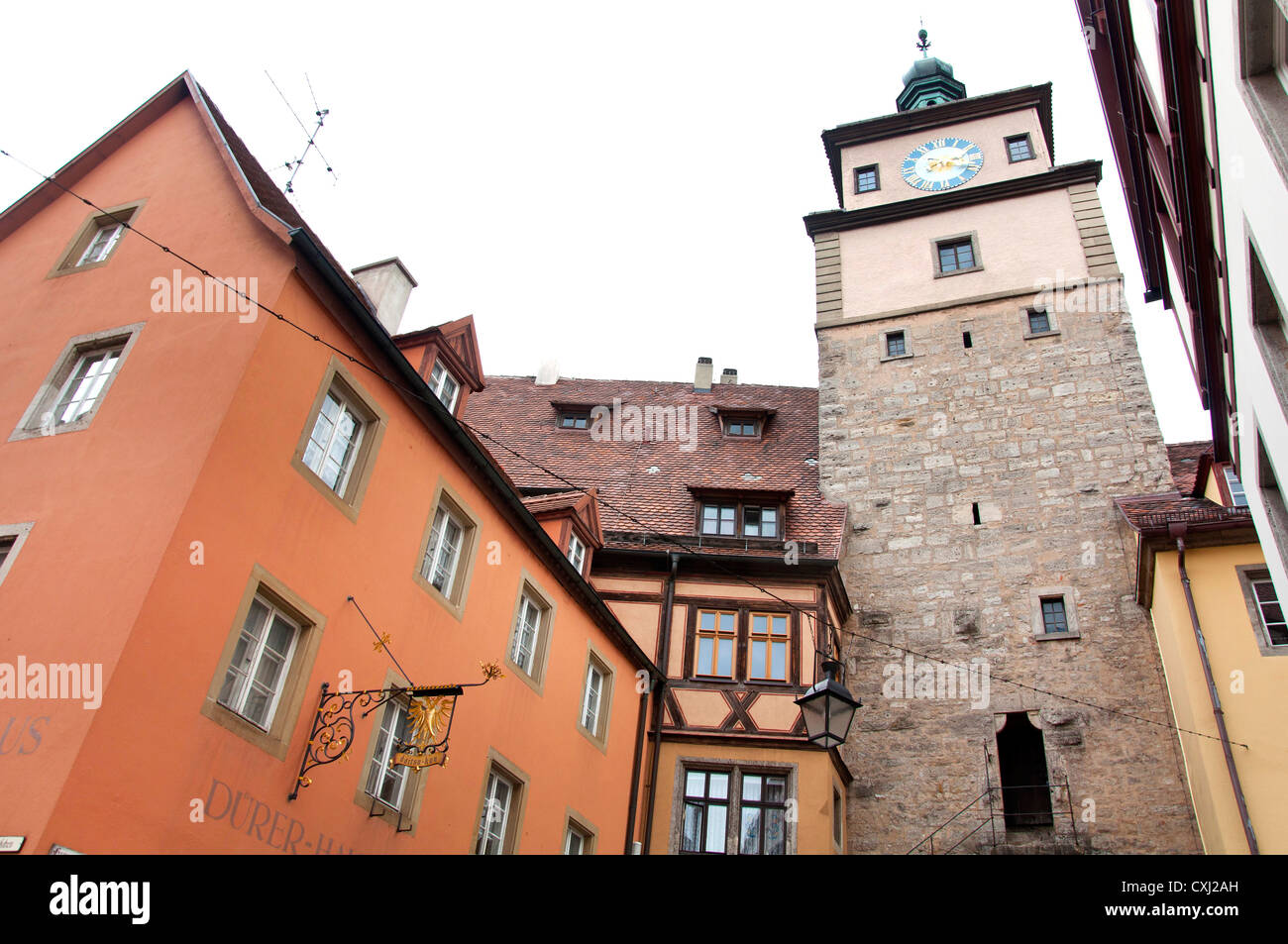 Rothenburg ob der Tauber, medieval town in Bavaria, Germany Stock Photo ...